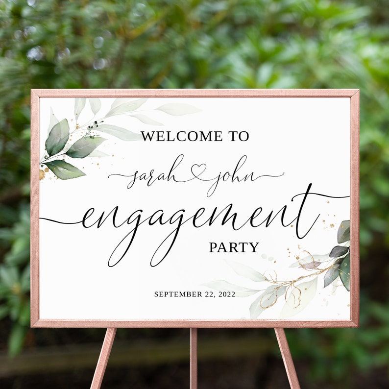 Engagement Welcome Sign Engagement Party Welcome Sign - Etsy