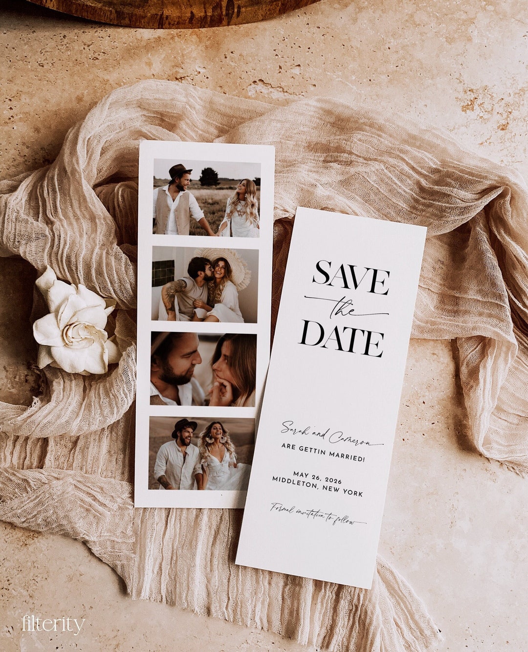 Photo Strip Save the Date, Photo Booth Save the Date, Photo Save the ...