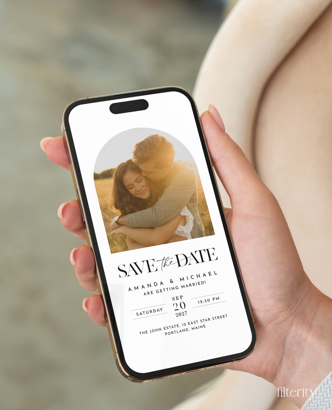 Digital Save the Date Template, Electronic Save the Date With Photo ...