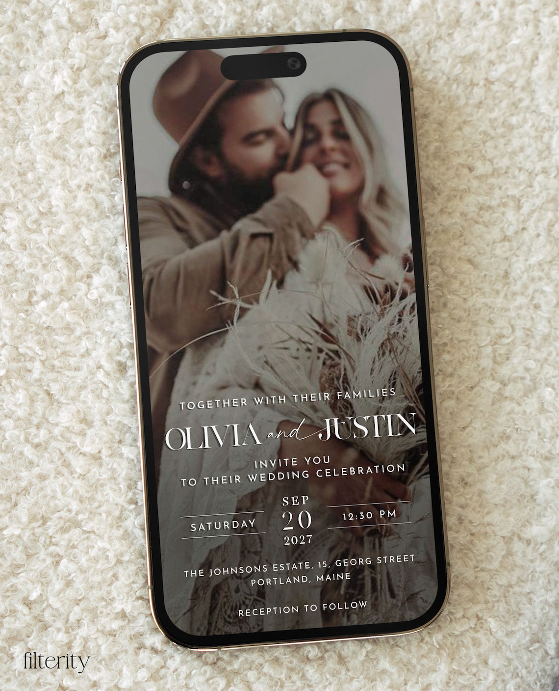 Digital Wedding Invitation Template Electronic Wedding - Etsy