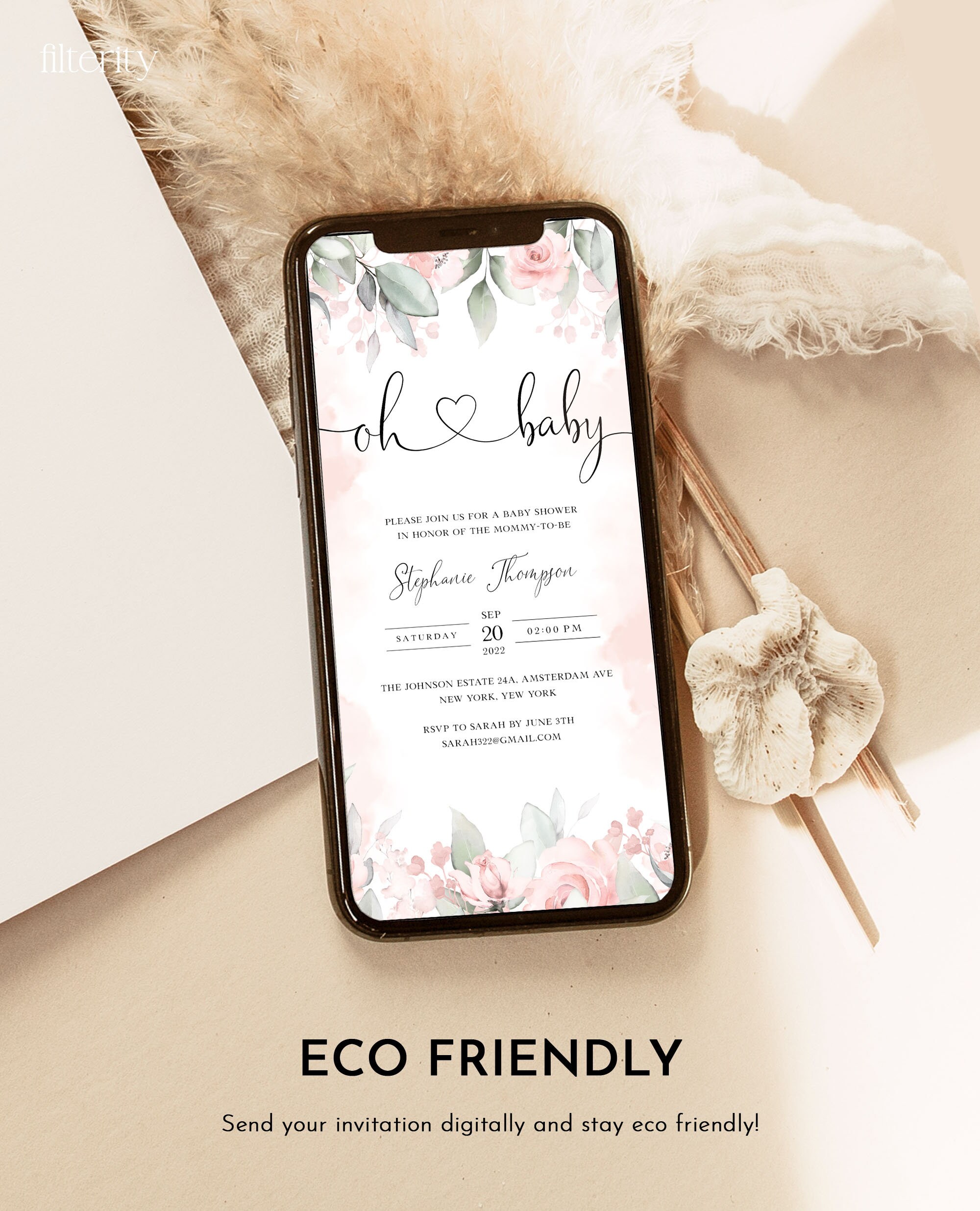 Baby Shower Invitation Digital Electronic Invitation - Etsy