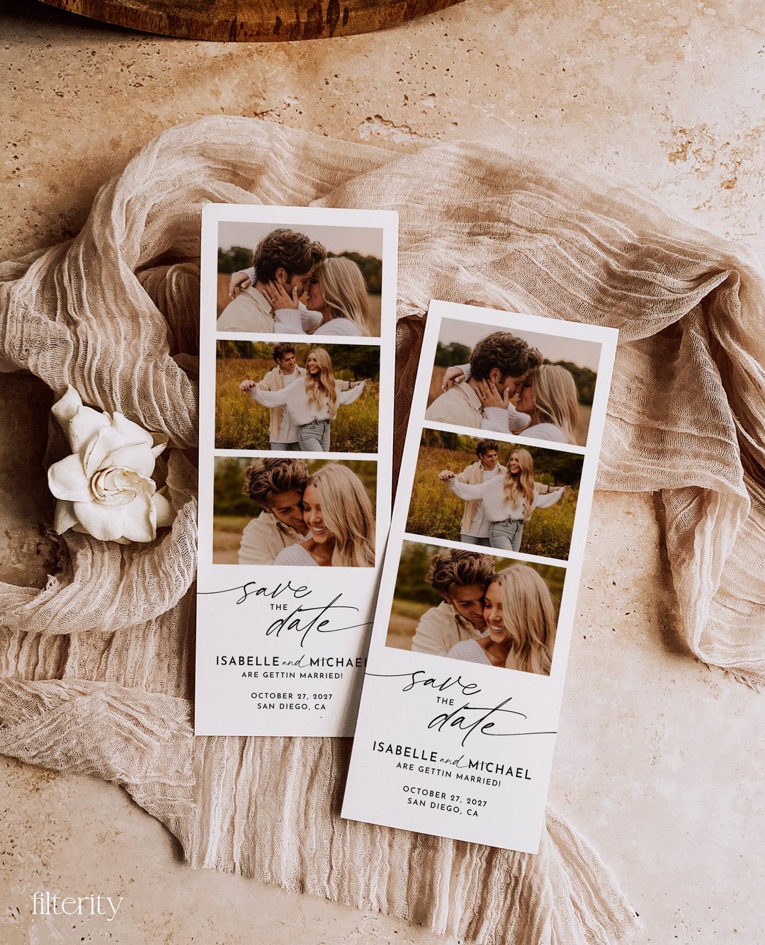 Photo Strip Save the Date, Photo Booth Save the Date, Photo Save the ...