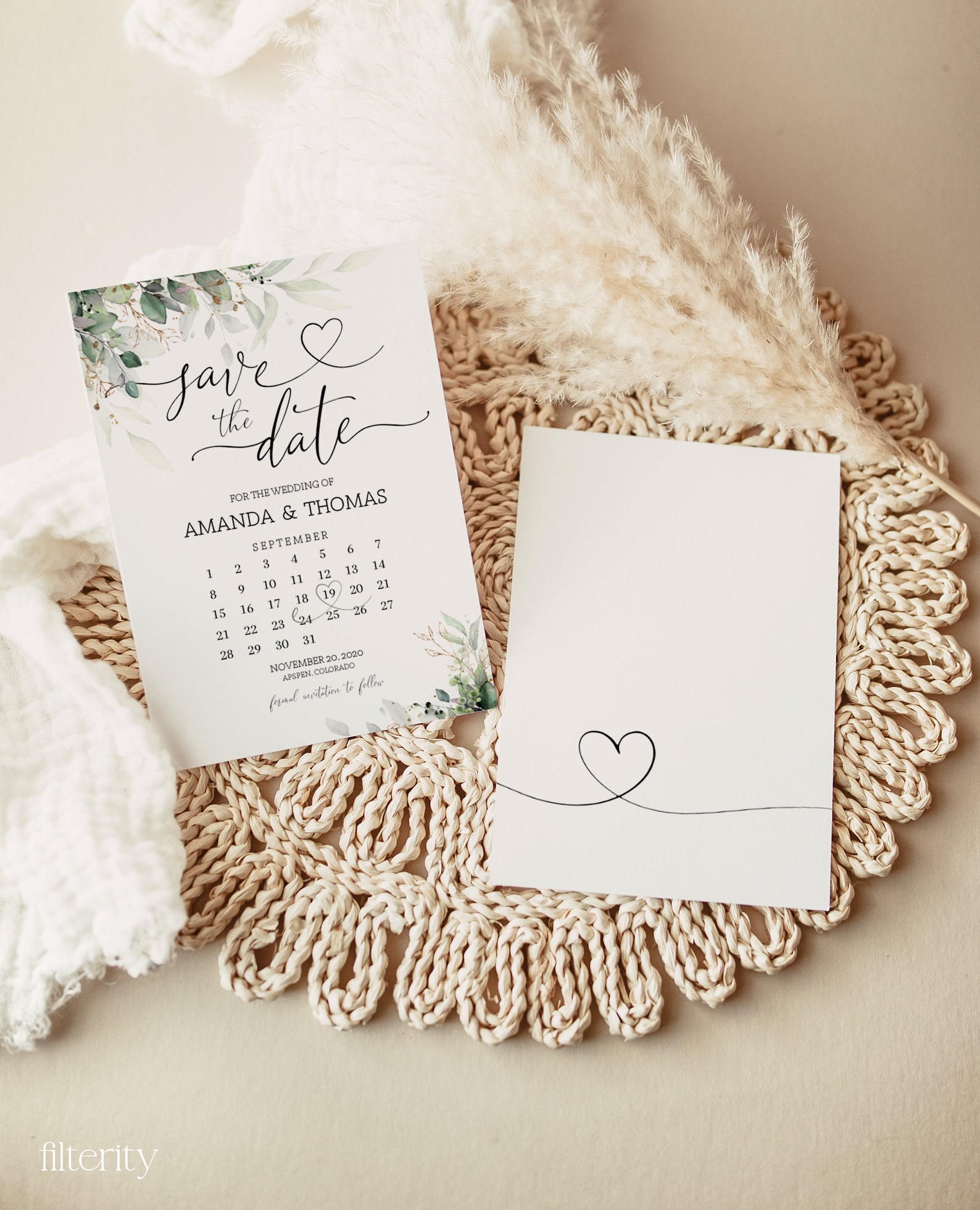 Save the Date Calendar Save the Date Template With Photo - Etsy
