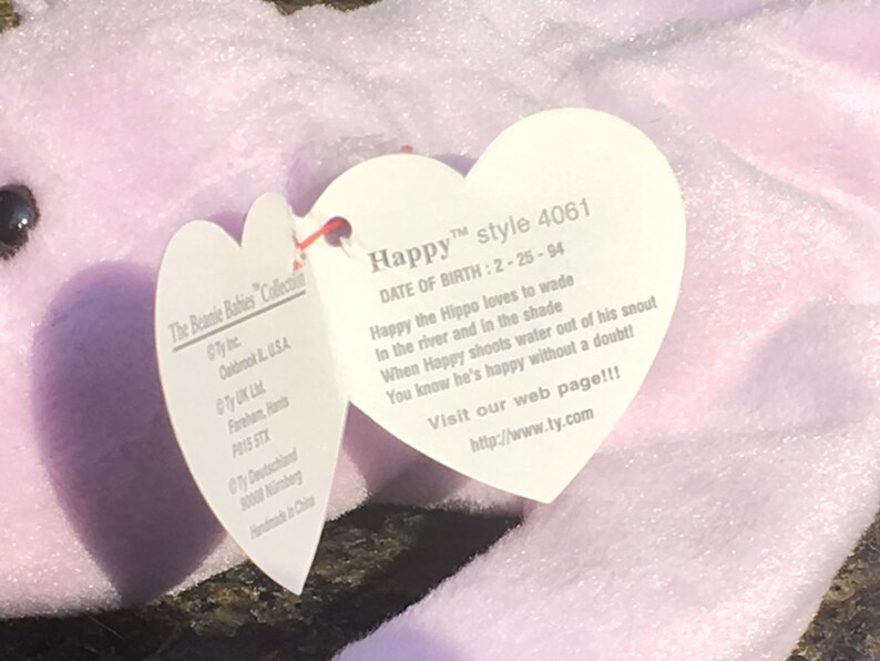 TY Beanie Baby, Happy (P.V.C. Style 4061) - Etsy