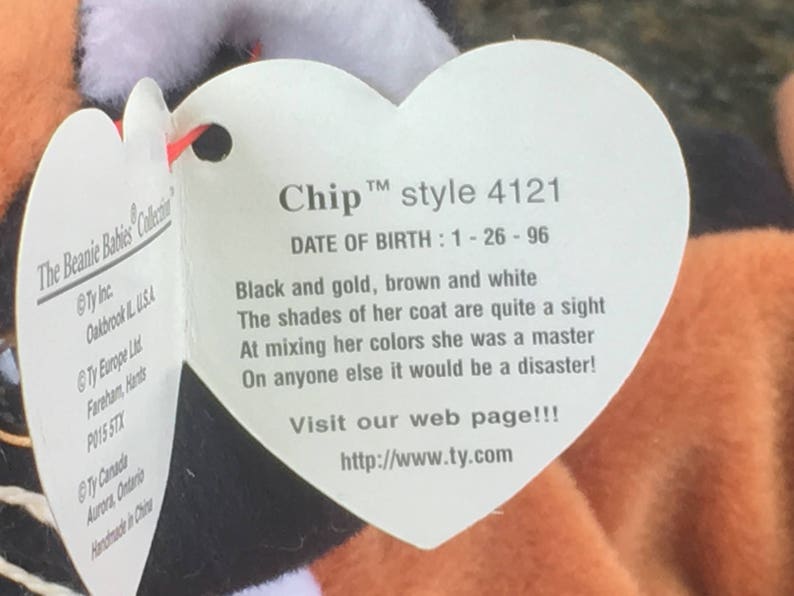 TY Beanie Baby, Chip - Etsy