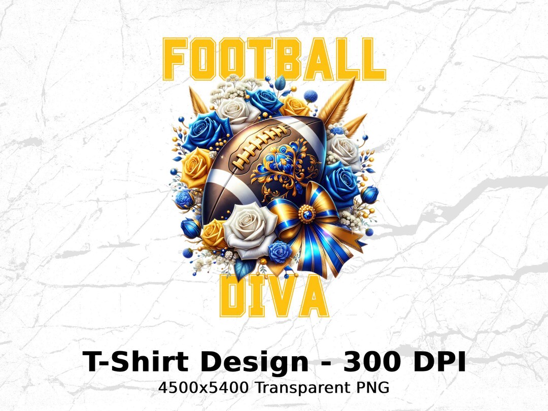 Football Diva Chargers Team Inspired Sublimation Design, Girl Football ...