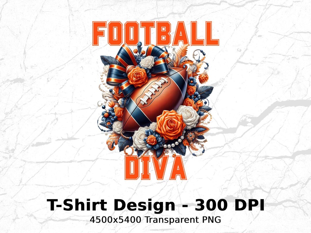 Football Diva Denver Team Inspired Sublimation Design, Girl Football ...