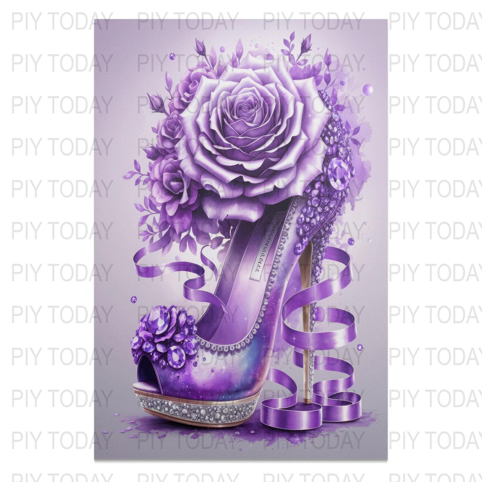 Fibromyalgia Awareness Glam Art High Heels Stilettos Wall Decor Digital ...
