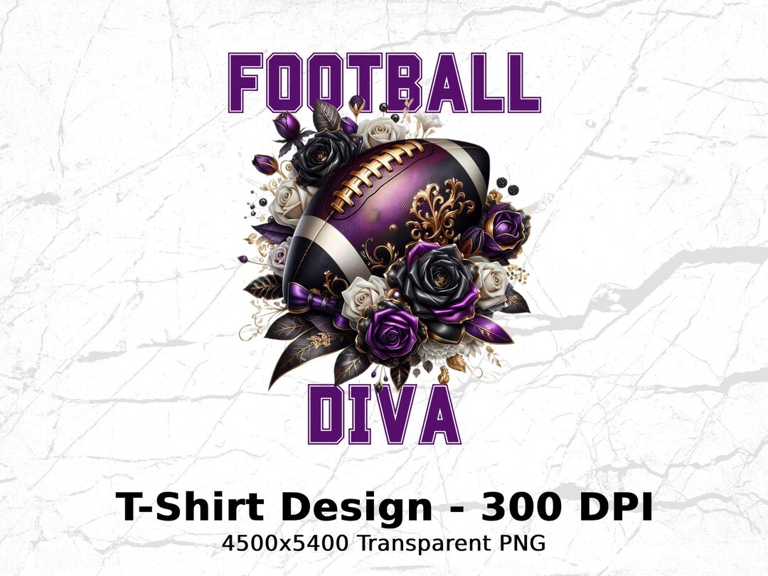 Football Diva Baltimore Team Inspired Sublimation Design, Girl Football ...
