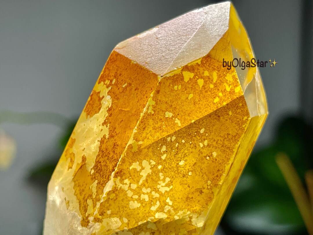 RARE POWERFUL Crystal Clear GOLD Golden Lemurian Seed Quartz Crystal ...