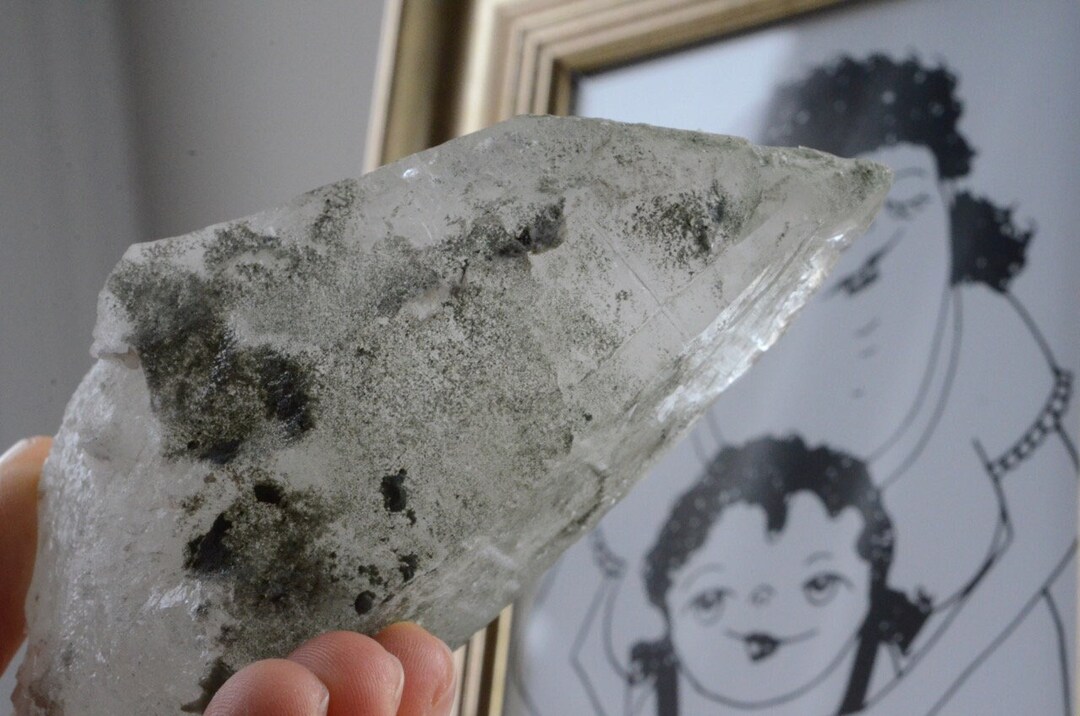 Frosted Green Chlorite Quartz Gem Himalayas: Himalaya Crystal Cluster ...