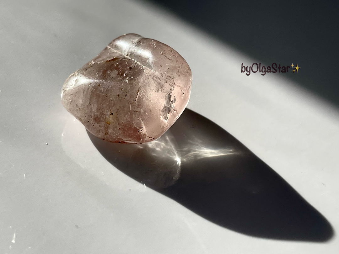 LITHIUM Phantom Crystal Clear Quartz Gem Crystal: Gently Defined Pink ...
