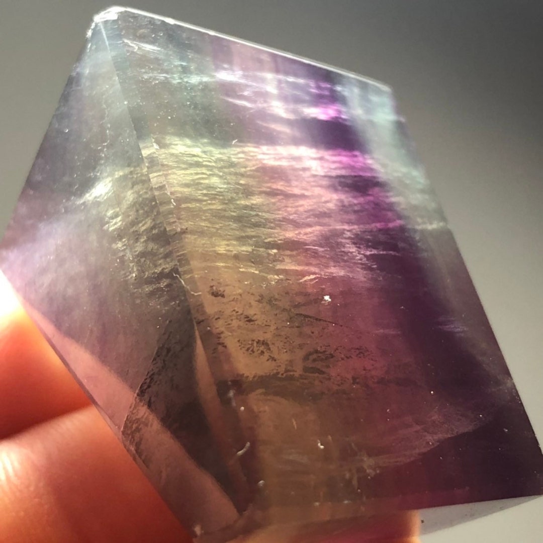 Rad Green Purple Rainbow Gem Fluorite Crystal: Crazy Patterns Therapy ...