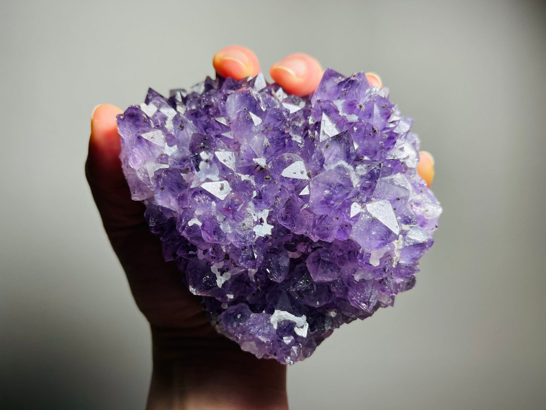 AMETHYST FLOWER CRYSTAL Deep Intense Purple Amethyst Geode - Etsy