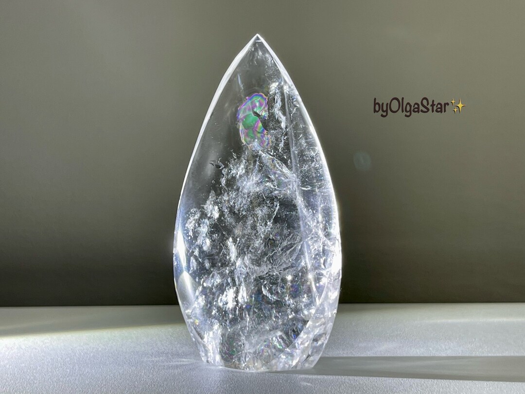 BEACON of LIGHT: Spectacular Quality Flame Rainbow Gem Quartz Crystal ...