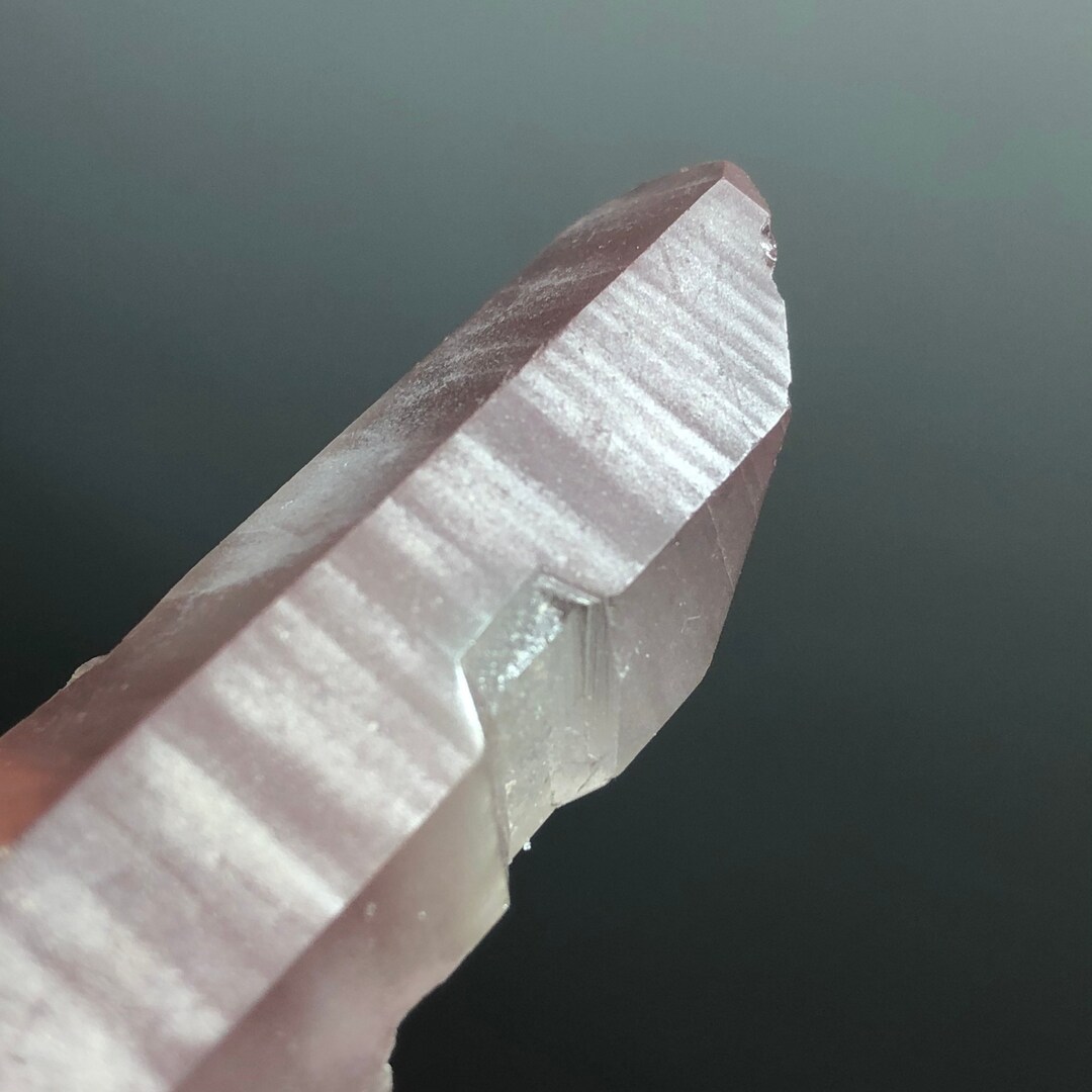 Lilac Pink Ethereal Lithium Self Healed Quartz Crystal Point Superior ...