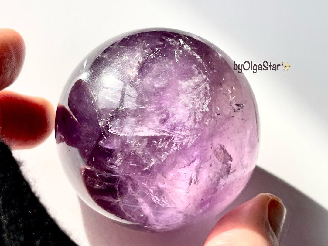 Amethyst Rainbow Flash Sphere Crystal for YOUR METAPHYSICAL Endeavour ...