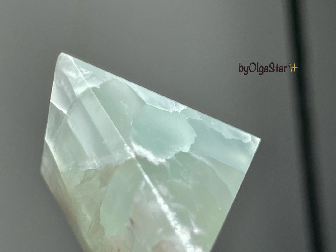 Caribbean Blue Calcite Pyramid Symbol of Spiritual Ascension Unity ...