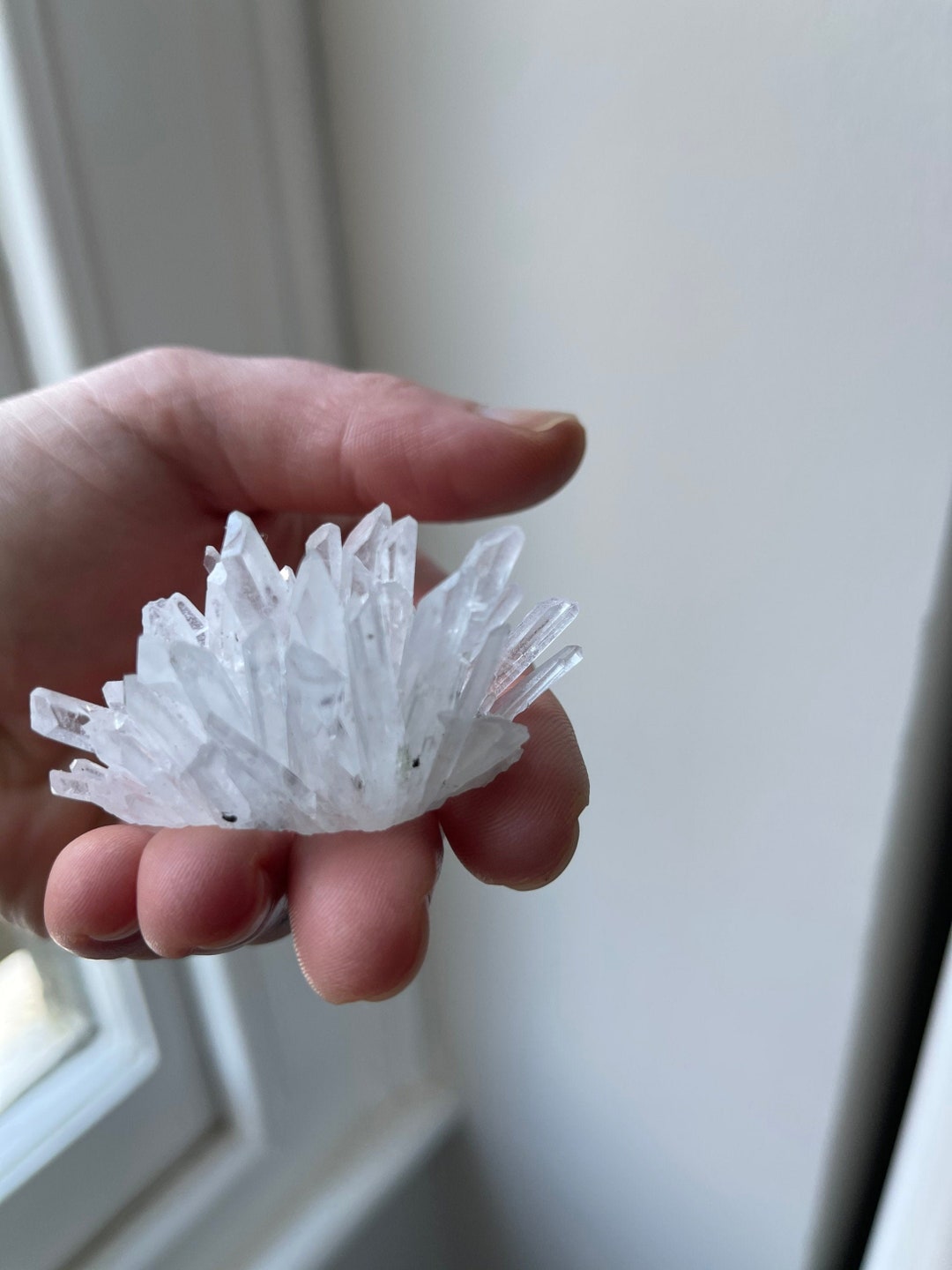 Natural Quartz Needles Needle Point Laser Wands Crystals Cluster: Iron ...