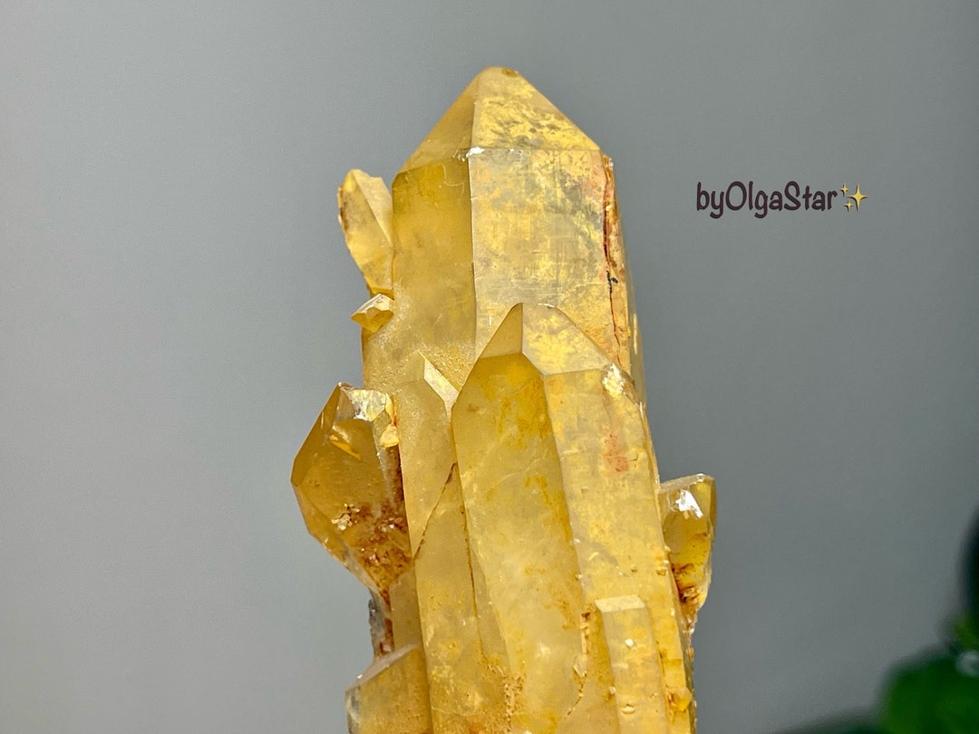 RARE POWERFUL Crystal Clear GOLD Golden Lemurian Seed Quartz Crystal ...
