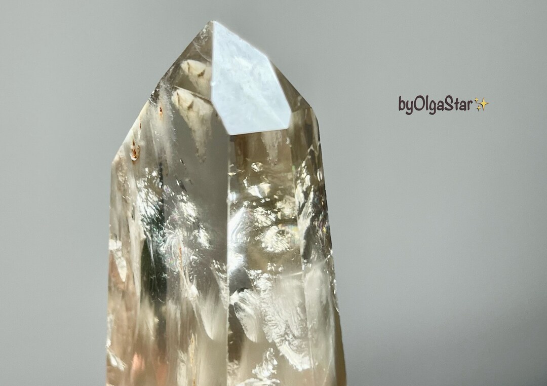 Silver Amphibole Angel Phantom Quartz Crystal Feathers Appear When ...