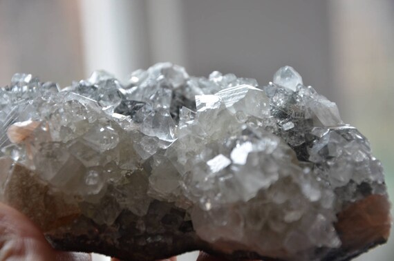 Home & Living Apophyllite cluster on blue chalcedony Home Décor Rocks ...