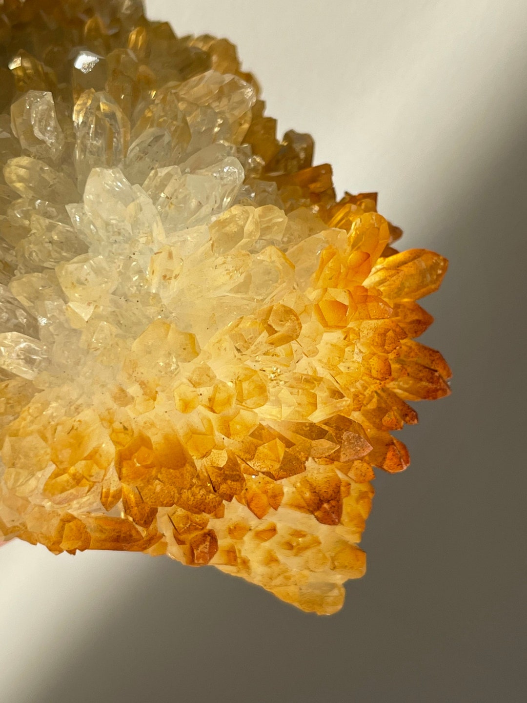 RARE NATURE Made AURA Gold Yellow Red Spirit Quartz Point Cluster ...