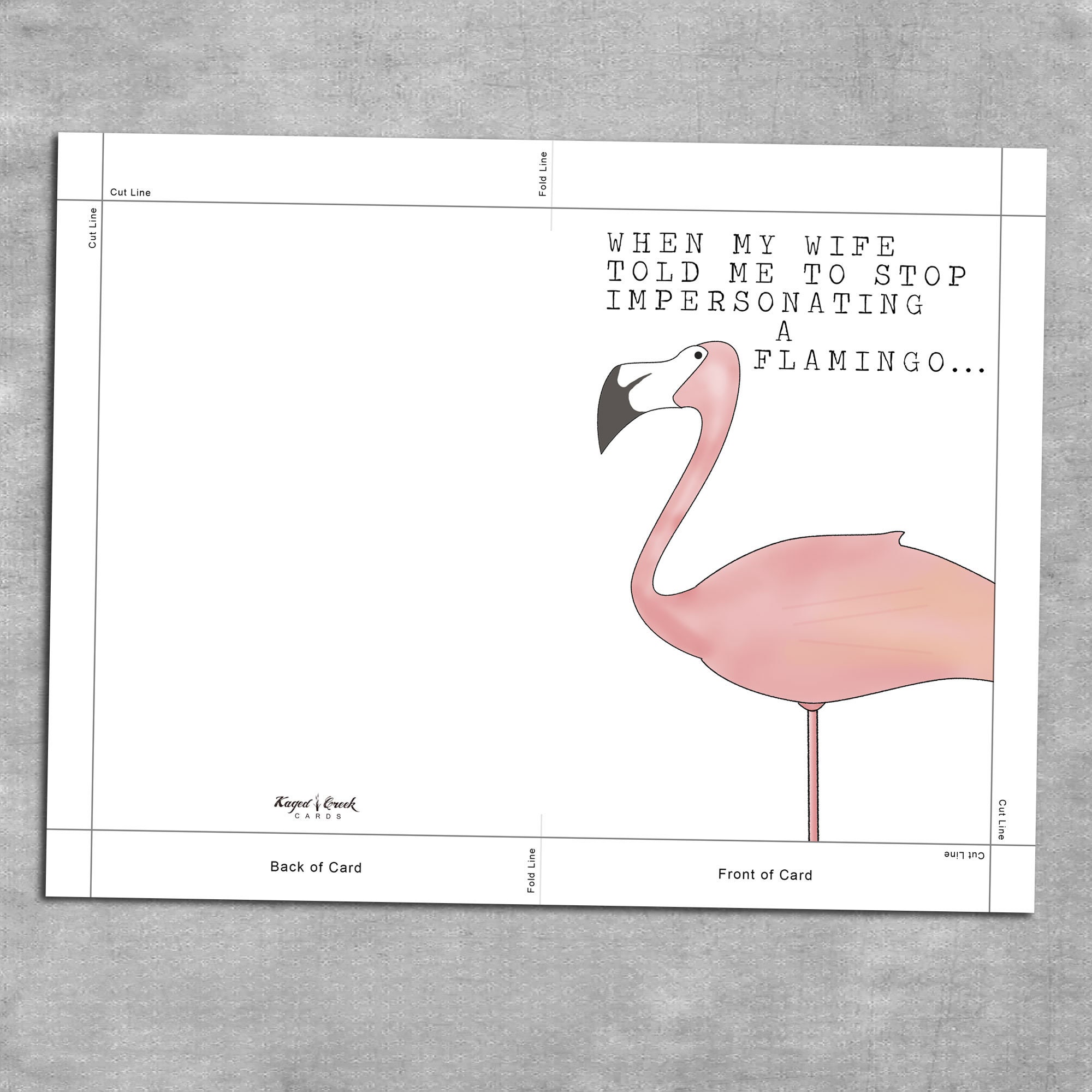 Printable Cards, Dad Jokes, Flamingo, Greeting Card, Card for Dad ...