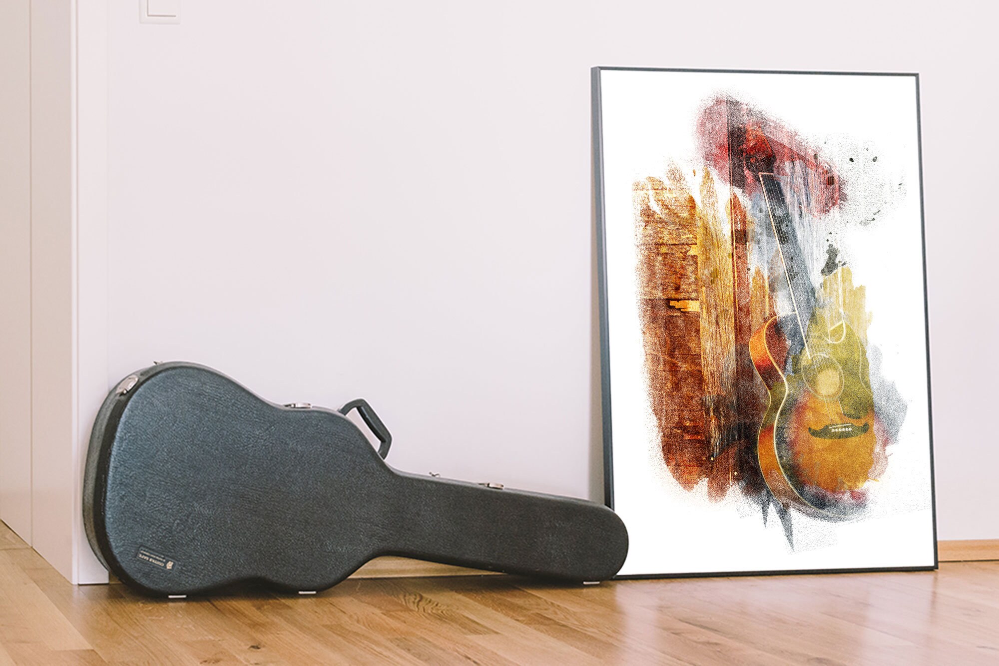 Guitar Art Guitar Poster Acoustic Guitar Music Art Guitar - Etsy