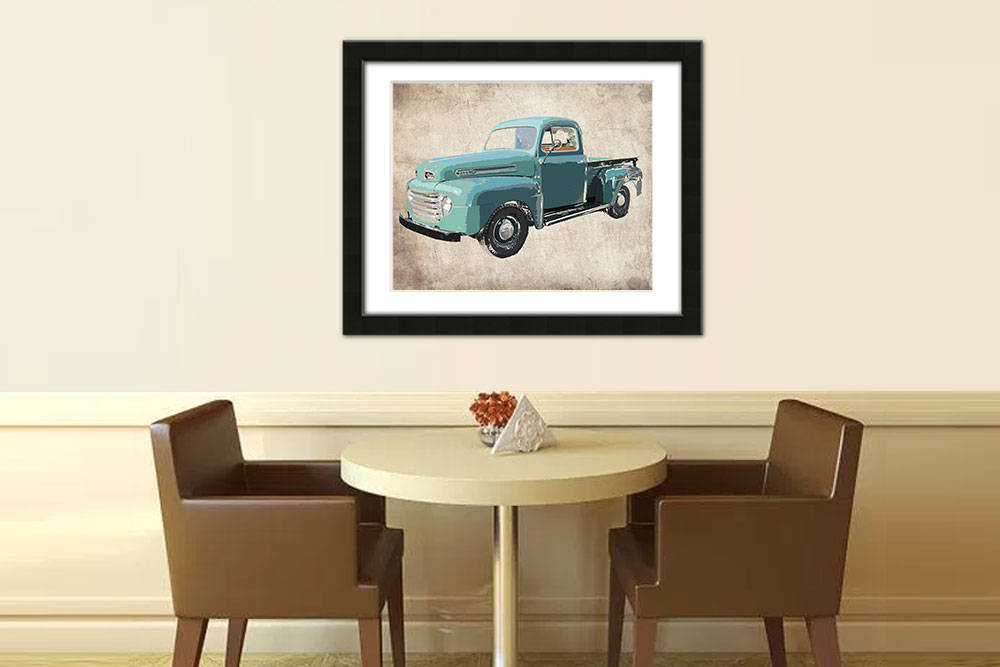 Ford Truck Poster, Ford Truck Art, Pop Art Wall Art, Man Cave Art ...