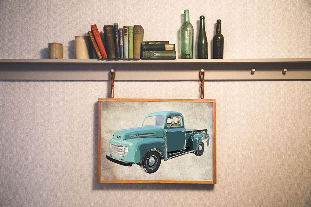 Ford Truck Poster, Ford Truck Art, Pop Art Wall Art, Man Cave Art ...