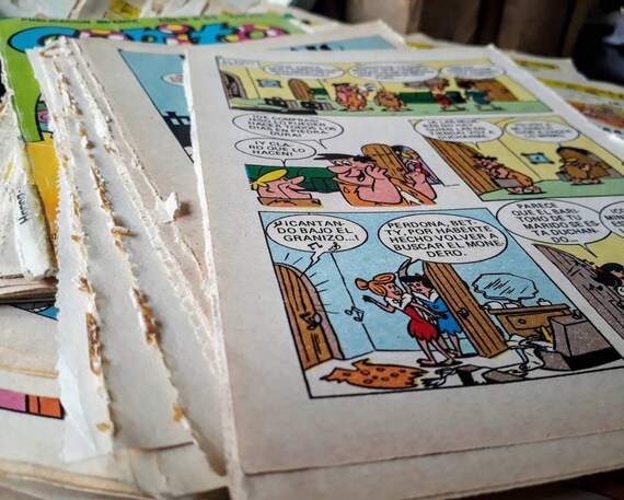 Assortment of Vintage Comic Pages. Ephemera Pack Vintage | Etsy
