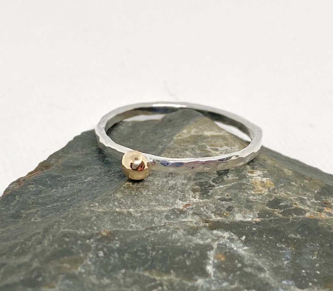 The Natalie Ring Made to Order Sterling Ring With Solid 9ct Recycled ...