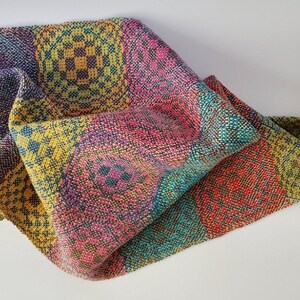 Towel Handwoven palette Alarm Multicolored Circles Kitchen Towel, Tea ...