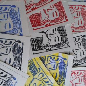 Ideas, Linoleum Linocut Stamp Print Illustration Printmaking Prints ...