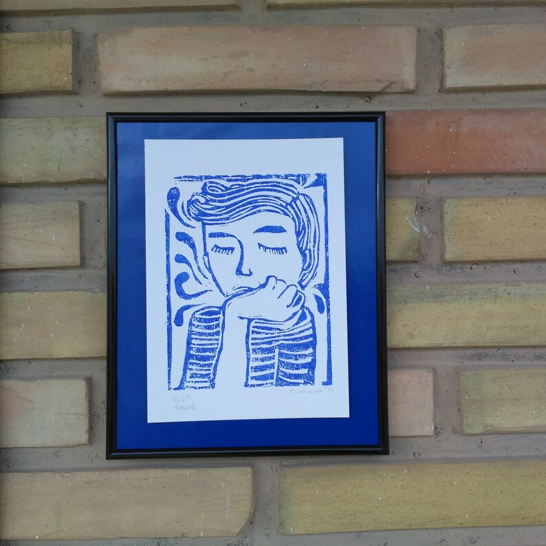 Ideas, Linoleum Linocut Stamp Print Illustration Printmaking Prints ...