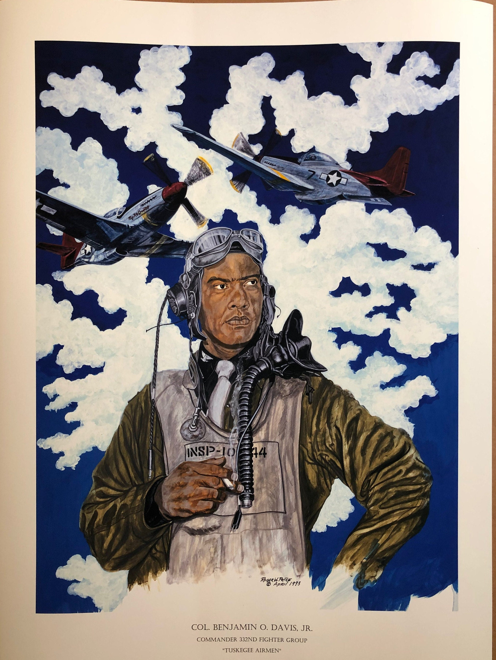 Col. Benjamin O. Davis Jr, 18"x24" Fine Art Giclee Print, Tuskegee ...
