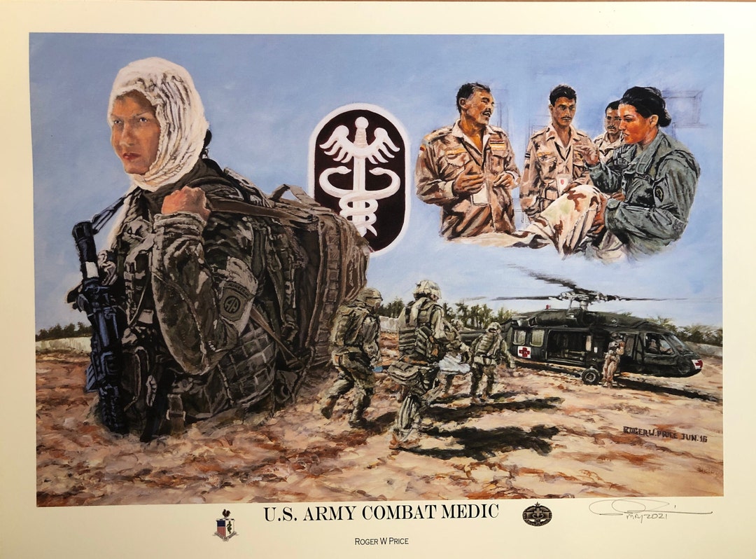 U.S. Army Combat Medic, 18"x24" Fine Art Giclee Print, U.S. Army ...