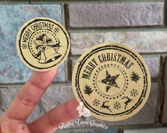 Custom 2.5 inch Sticker BROWN KRAFT Round Label Product | Etsy