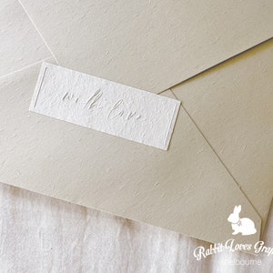 16 X Ivory Embossed Stickers, "with Love", 25x70mm - Etsy Australia