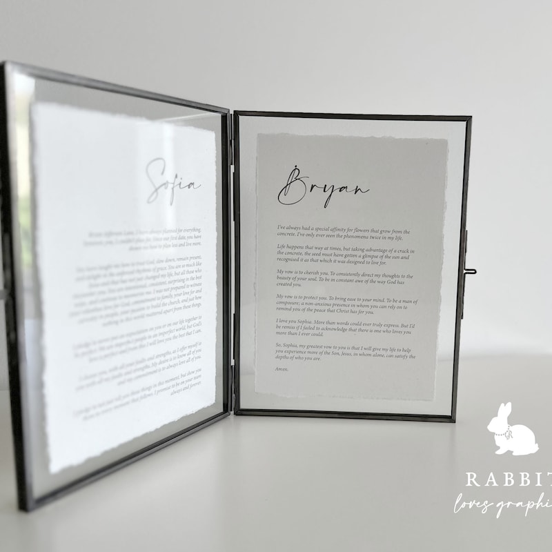 Wedding Vows Framed - Etsy