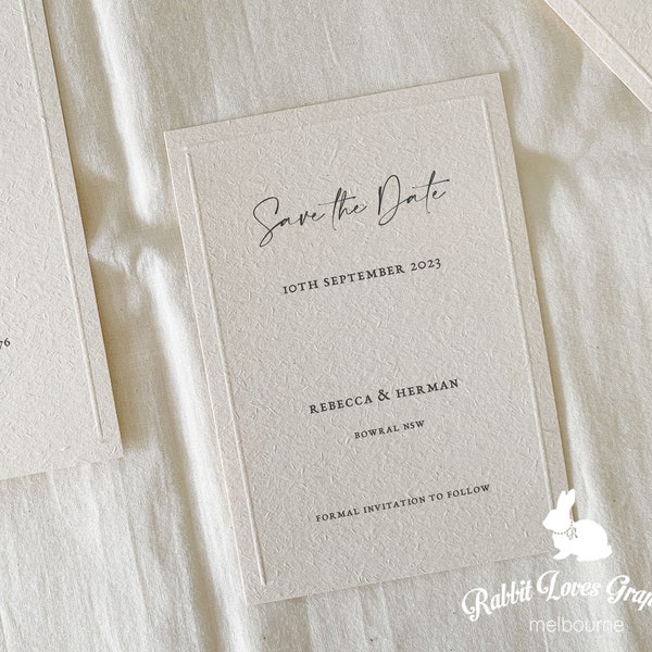 Embossed Save the Date - Etsy