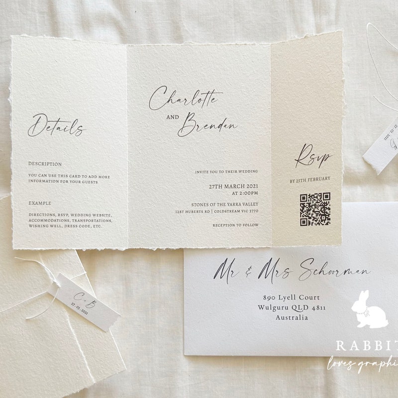 Folded Invitation - Etsy