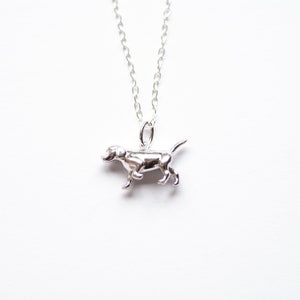 Labrador Dog Necklace, Tiny Labrador Necklace, Silver Puppy Necklace ...