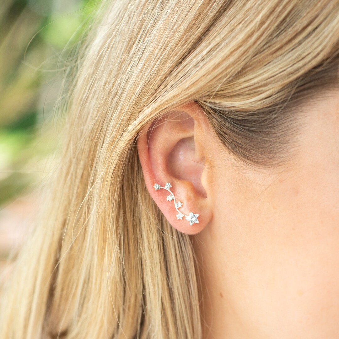 Star Ear Climbers, Constellation Ear Crawlers, Crystal Ear Pins ...