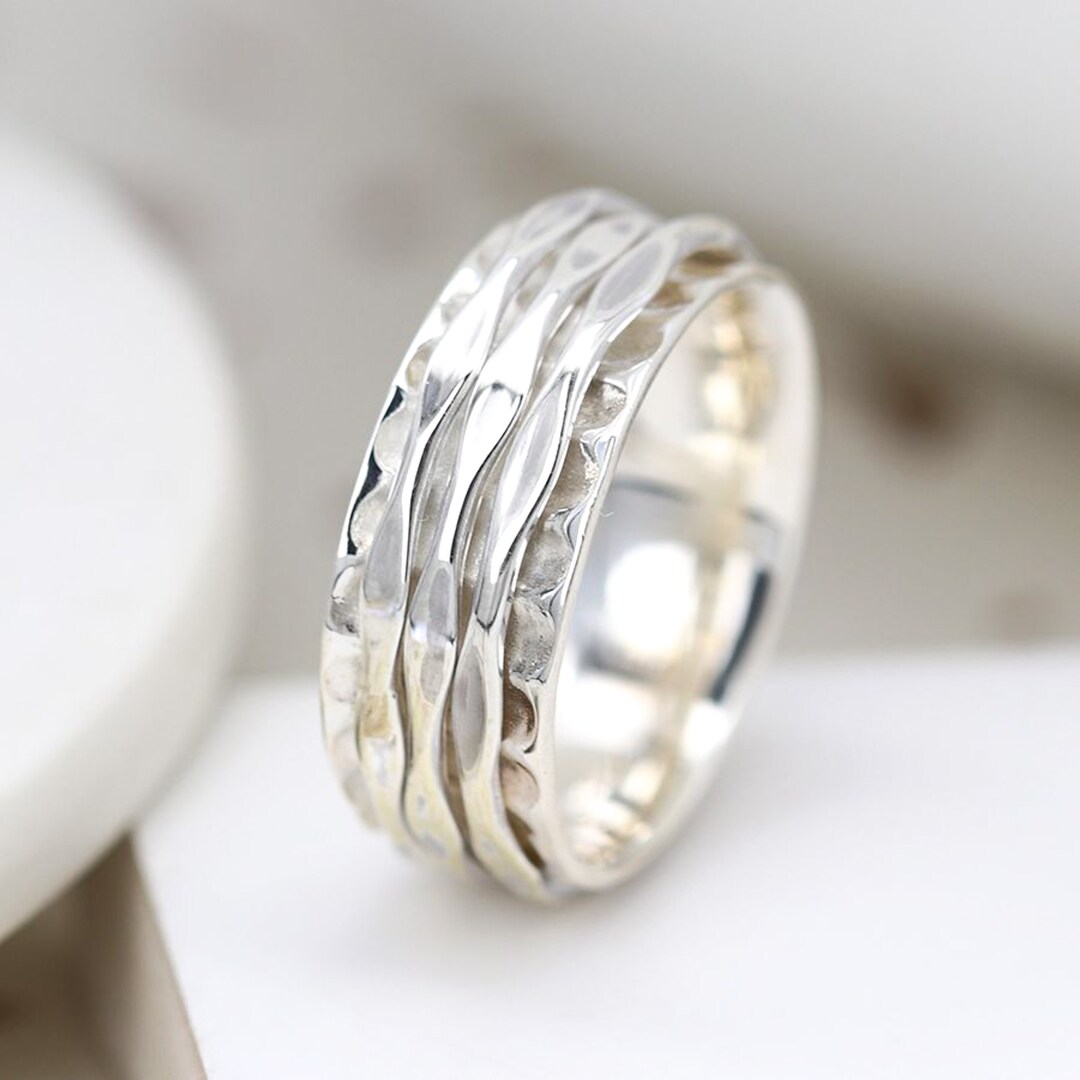 Silver Spinner Ring, Triple Infinity Ring, All That Glitters, Silver ...