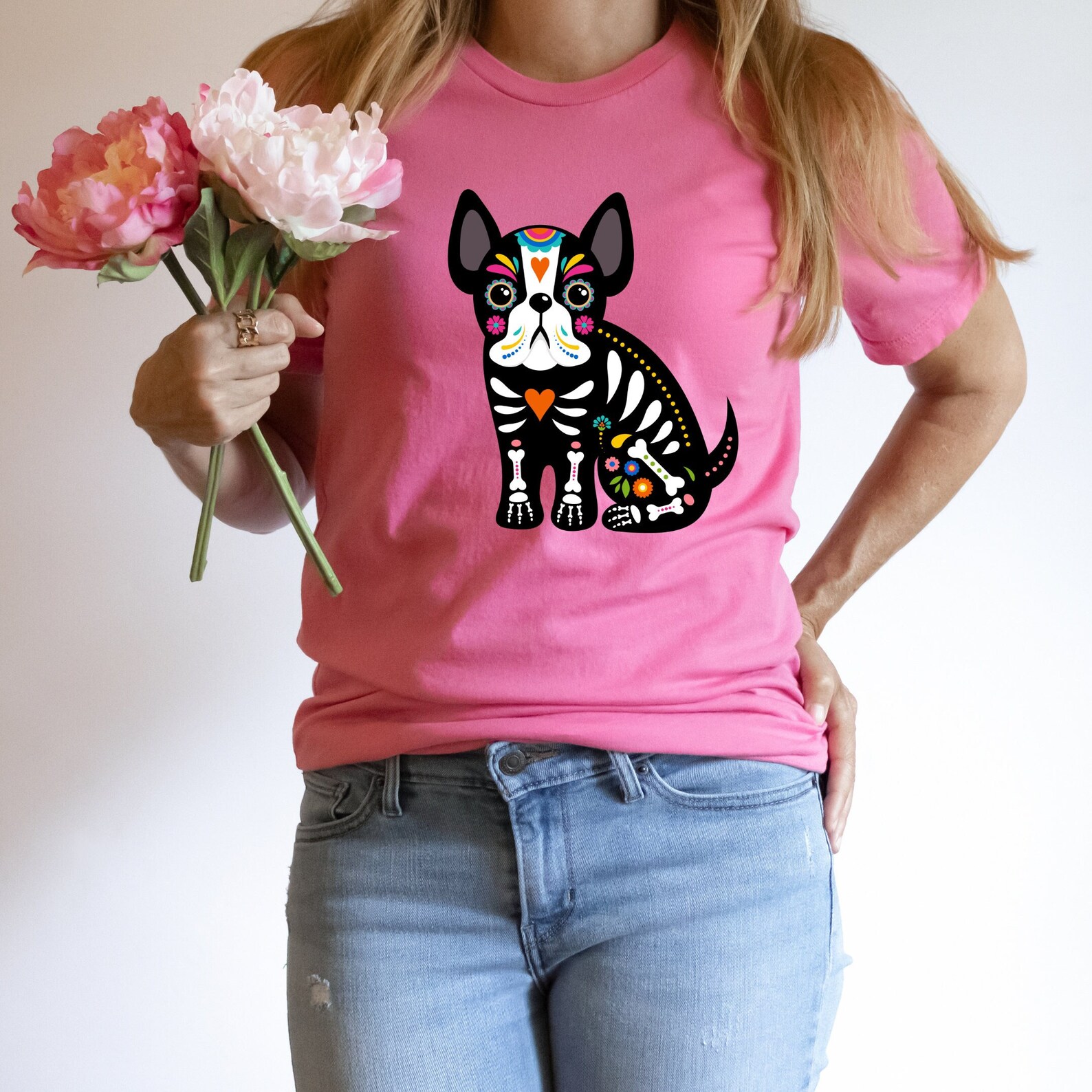 DIGITAL Day of the Dead Frenchie, PNG, SVG, Frenchie, Day of the Dead ...