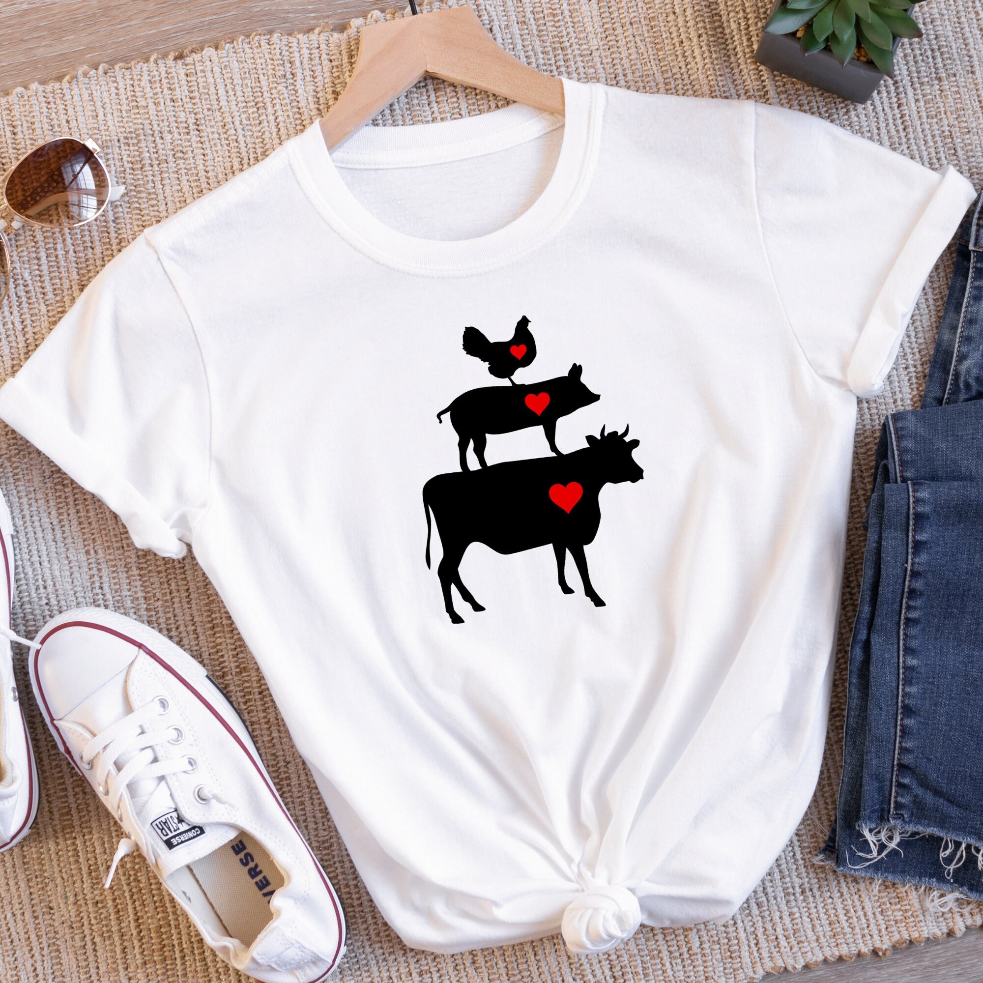 Farm Animal Love SVG/PNG, Digital File, Farm Animals, Chicken, Pig, Cow ...