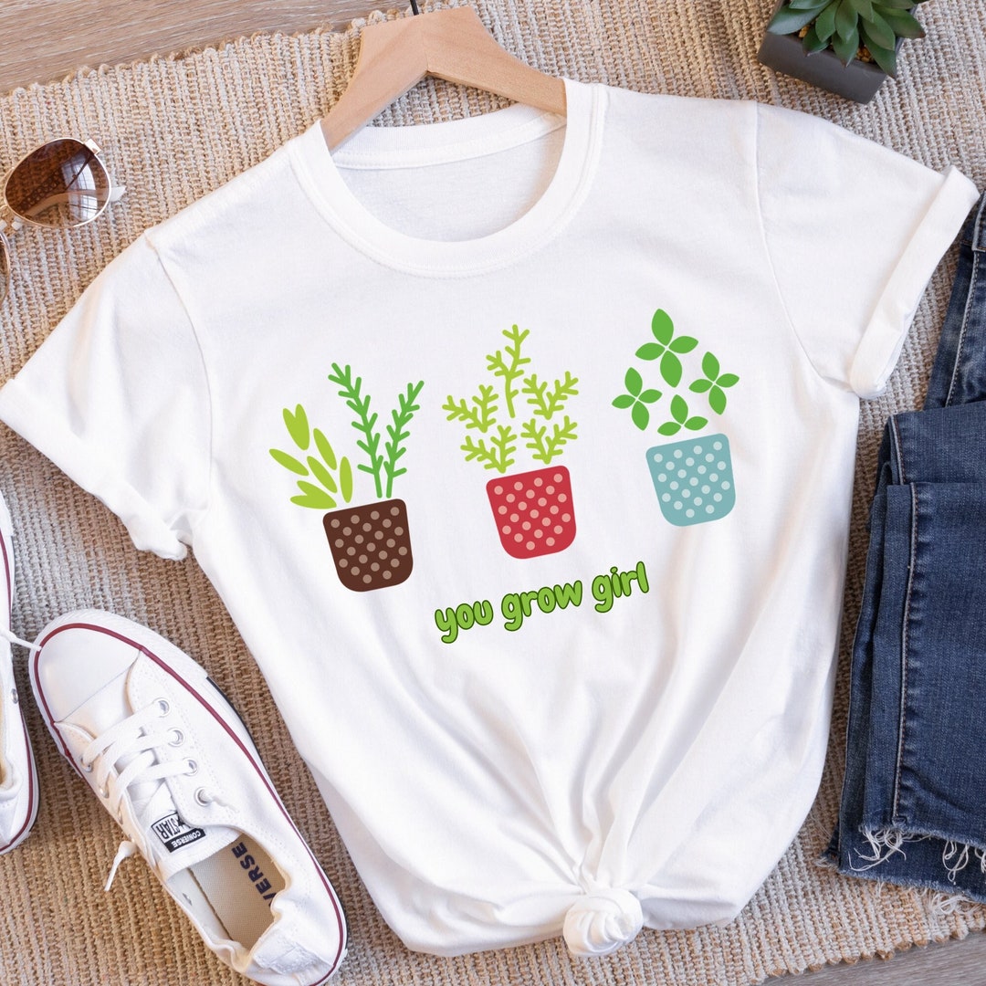 DIGITAL You Grow Girl SVG/PNG, Digital File, Plant Lover, Crazy Plant ...