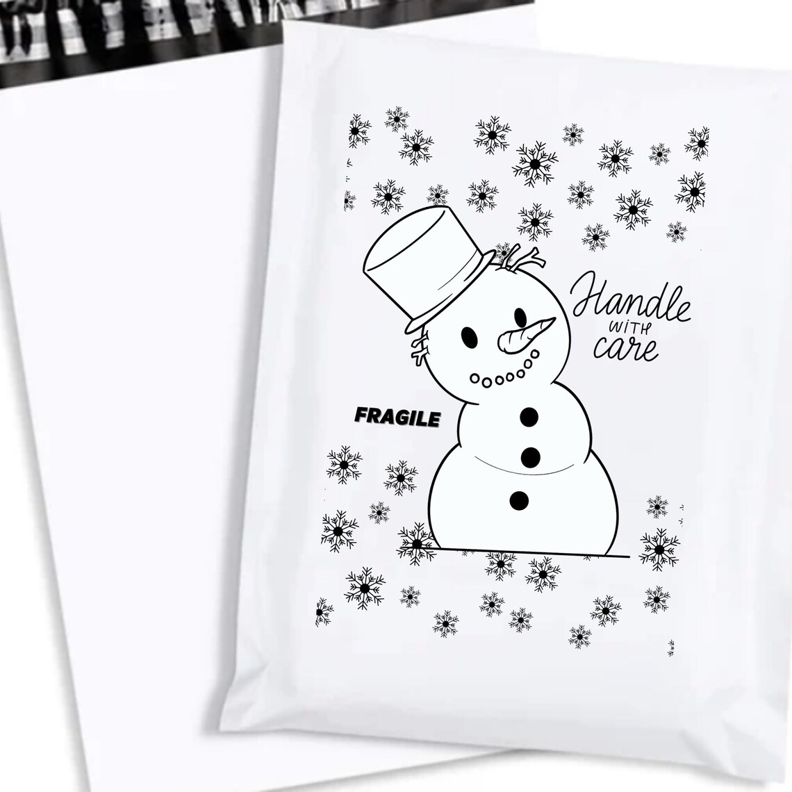 Fragile Handle With Care Thermal Label PNG, Christmas Thermal Printer ...